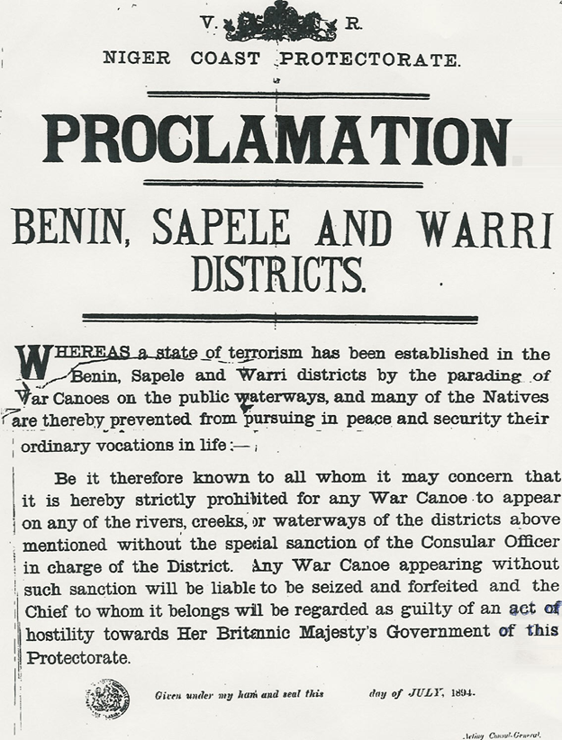 British Imperial Proclamation – Digital Library and Museum of Urhobo ...