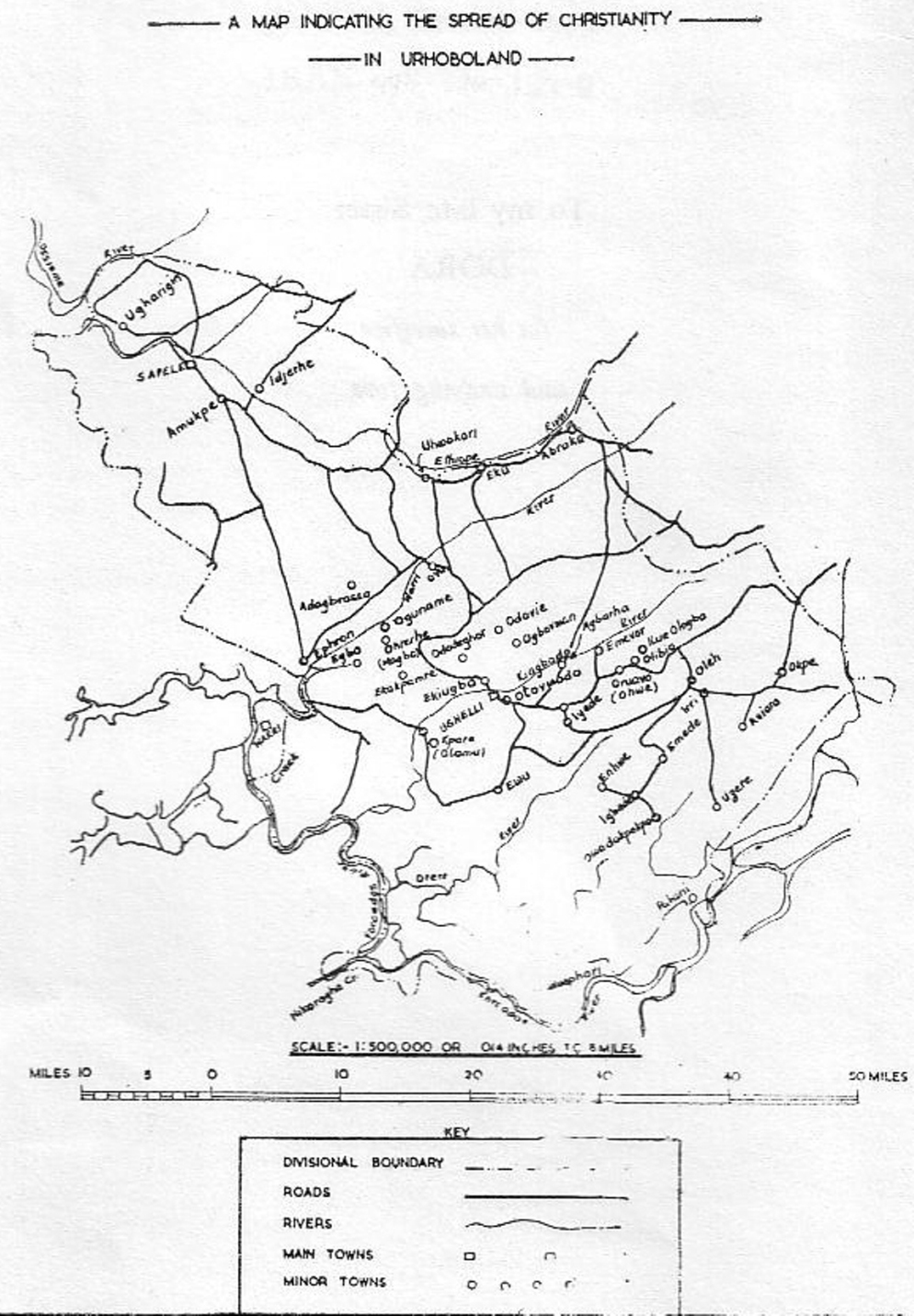 A map of spread of Christianity in Urhoboland – Digital Library and ...